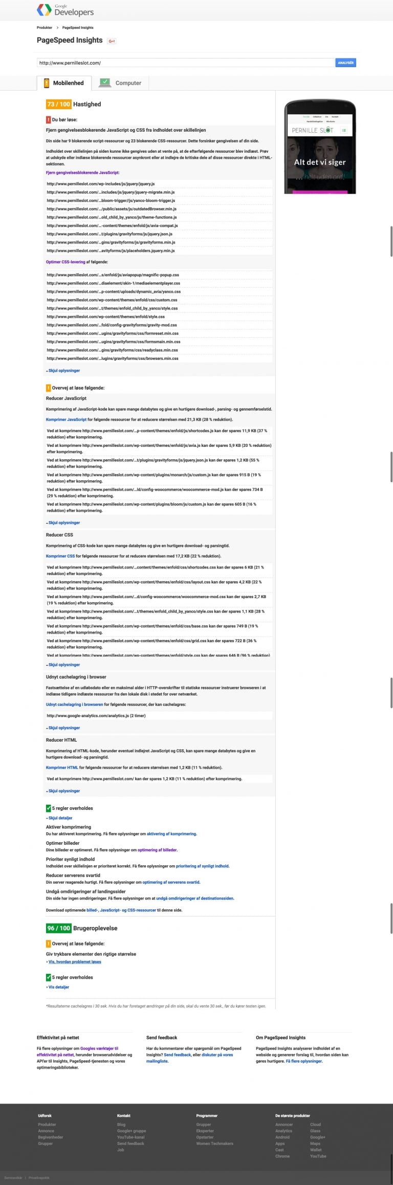 Google PageSpeed Optimering: Pluk de lavt hængende frugter - Yan&Co